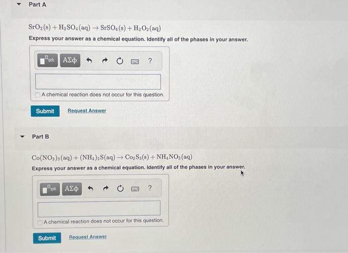 SrO2( s)+H2SO4(aq)→SrSO4( s)+H2O2(aq) Express your | Chegg.com