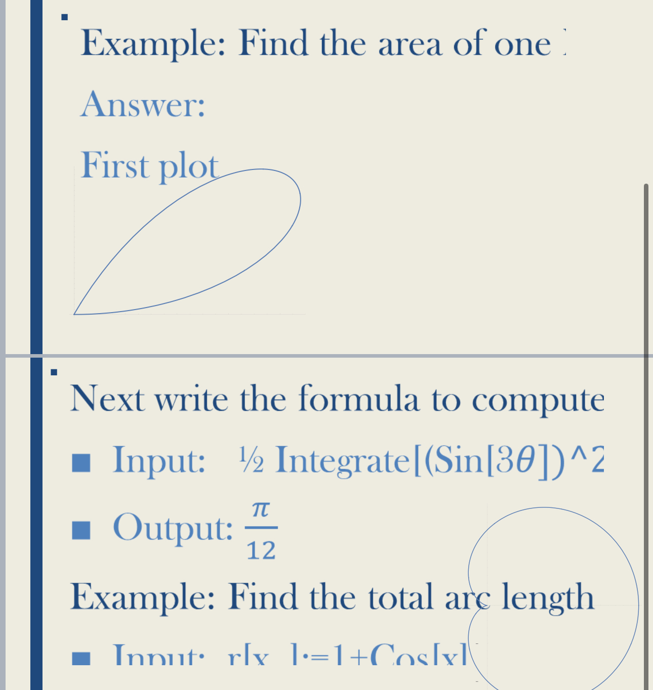 Example: Find the area of oneAnswer:Next write the | Chegg.com