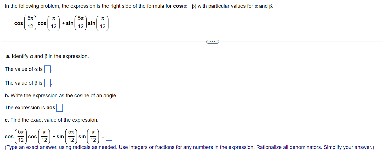 Solved In the following problem, the expression is the right | Chegg.com