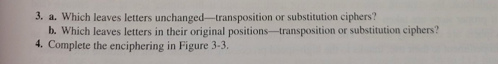 Solved Which leaves letters unchanged-transposition or | Chegg.com