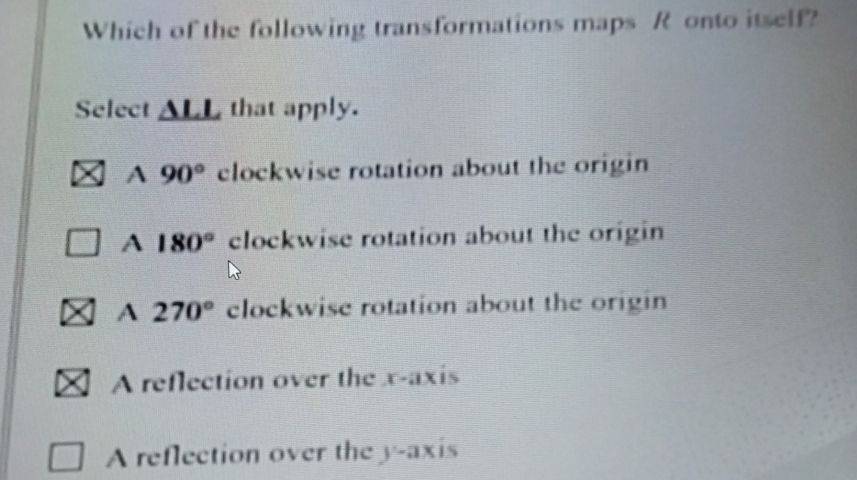 Solved Which of the following transformations maps R ﻿onto | Chegg.com