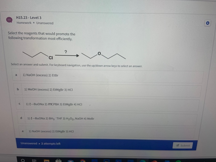 Solved H15.23 - Level 3 Homework • Unanswered Select the | Chegg.com