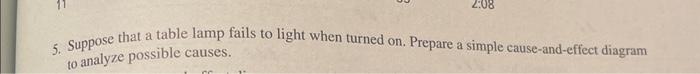 Solved 5. Suppose that a table lamp fails to light when | Chegg.com