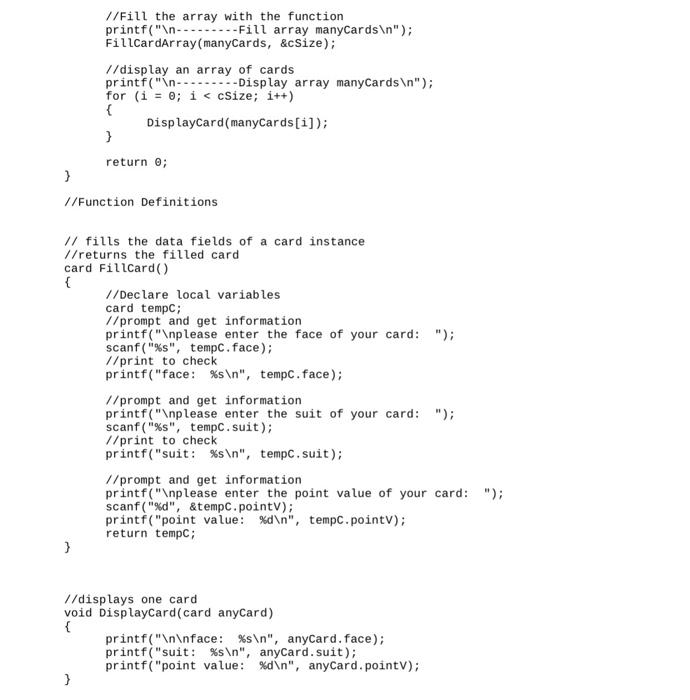 Solved Intro to Programming in C-program 8 (smaller program) | Chegg.com
