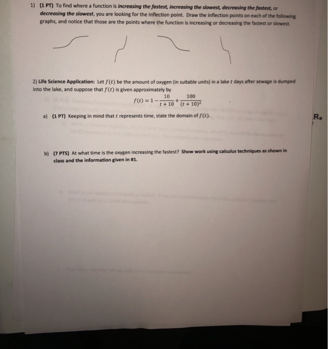 Solved 1) (1 PT) To find where a function is increasing the | Chegg.com
