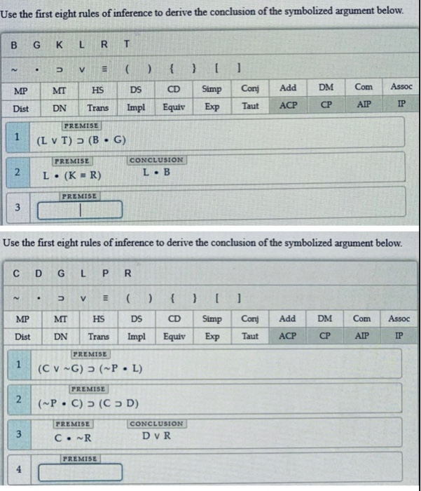 Solved Use the first eight rules of inference to derive the | Chegg.com