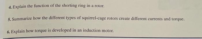 Solved 4. Explain the function of the shorting ring in a | Chegg.com