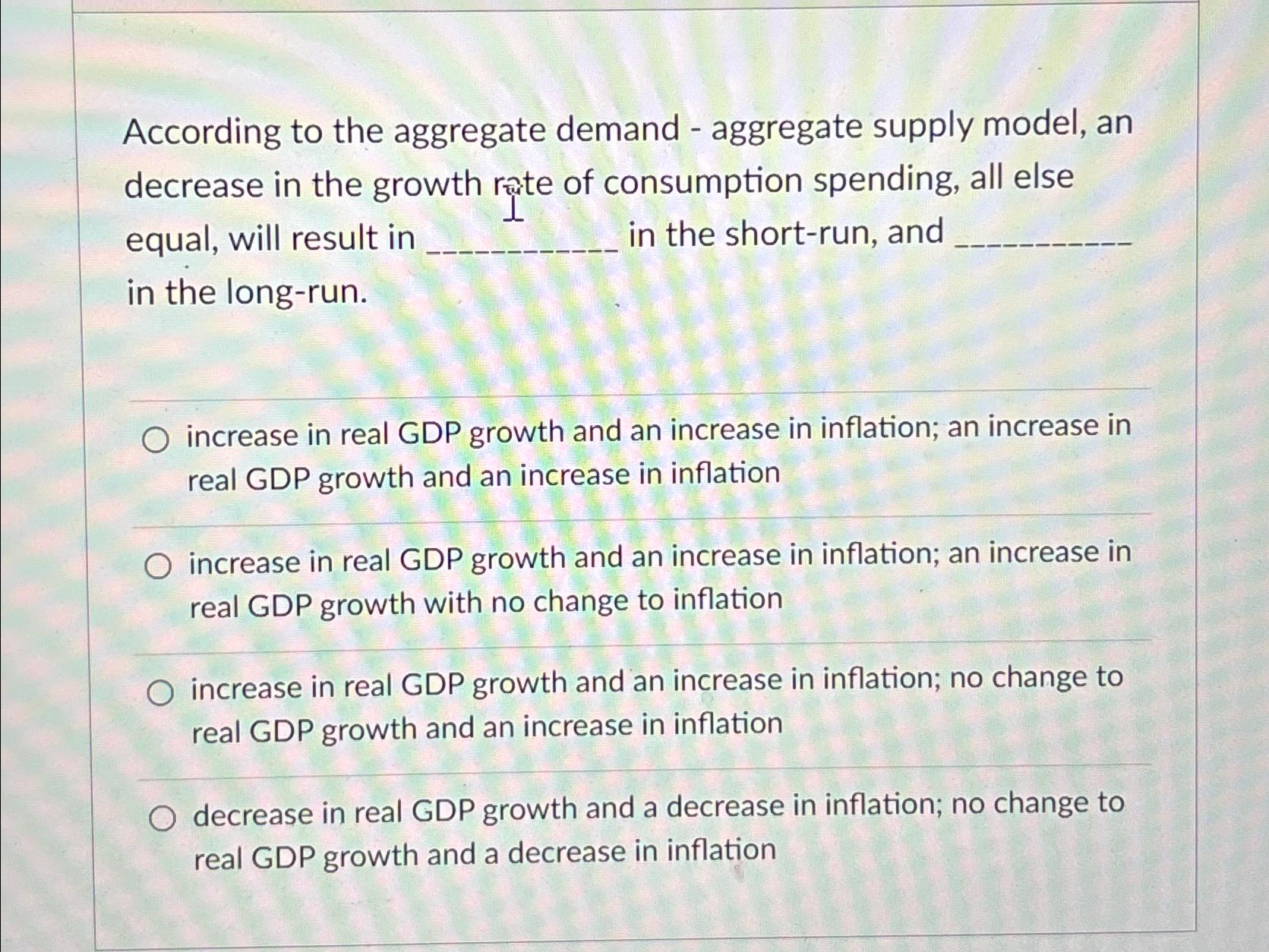 Solved According to the aggregate demand - ﻿aggregate supply | Chegg.com