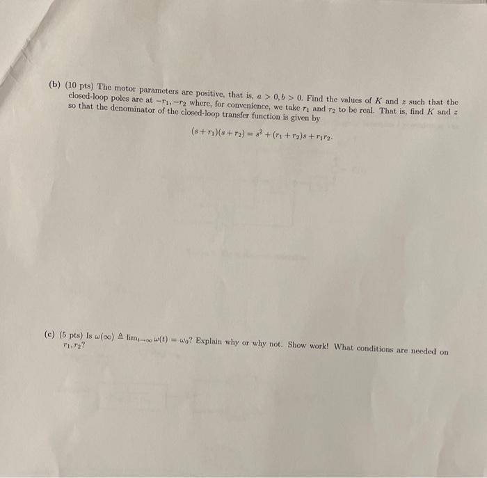 Solved Problem 4 (20 pts) Proportional plar Integral Spend | Chegg.com