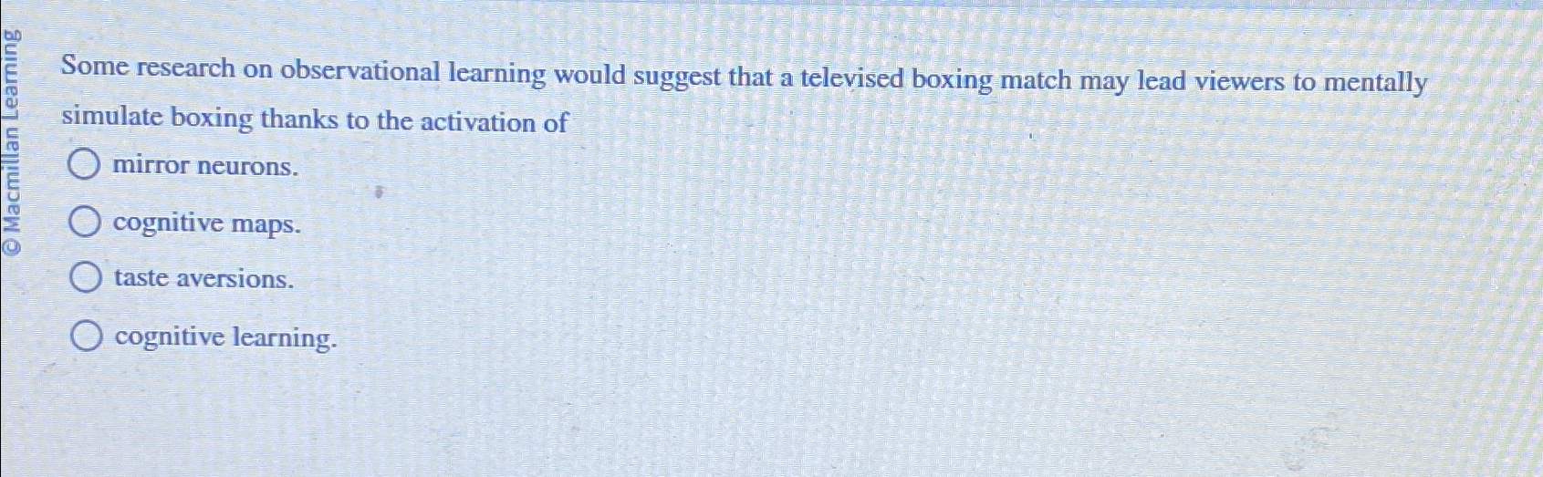 Solved Some research on observational learning would suggest | Chegg.com