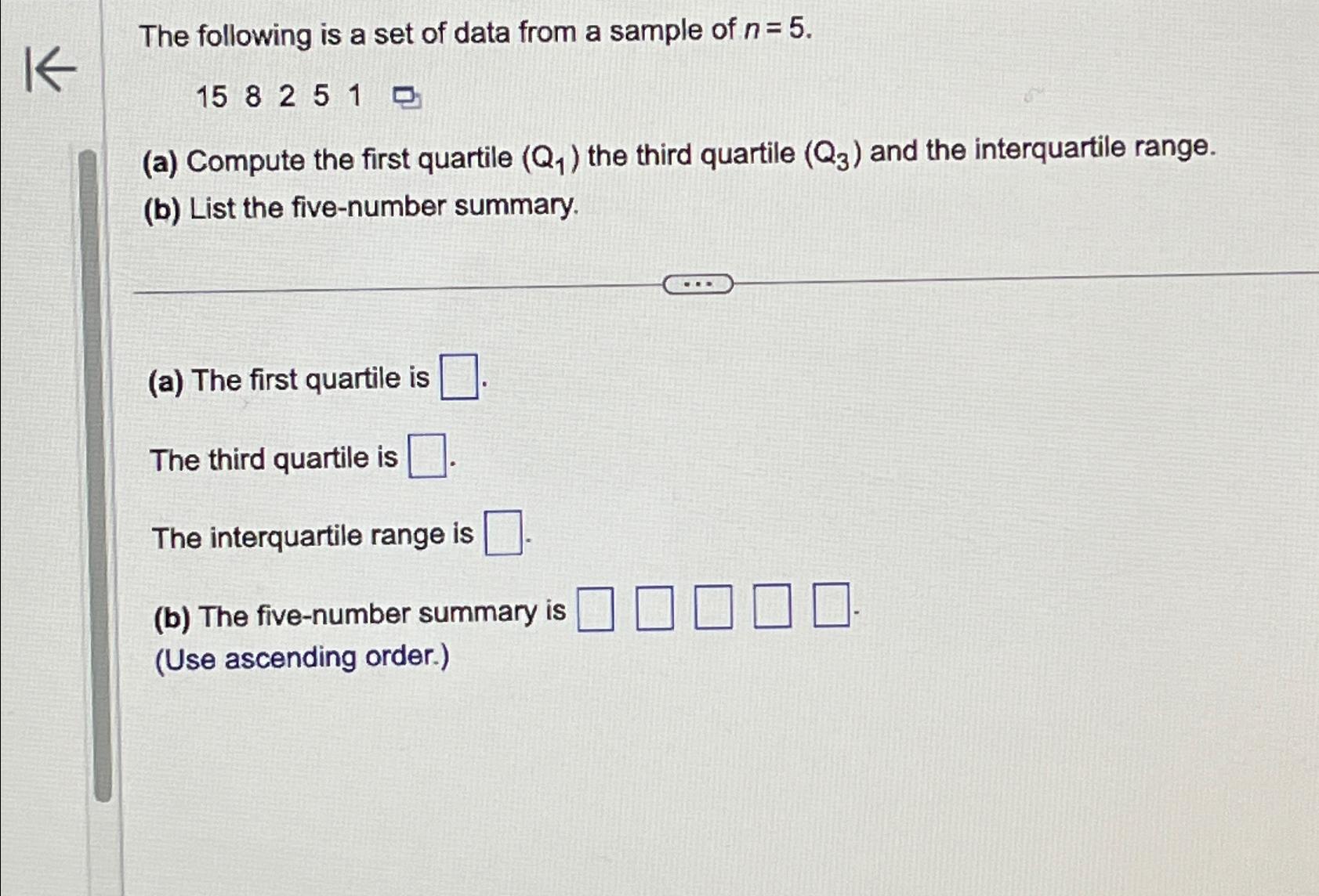 Solved The following is a set of data from a sample of | Chegg.com