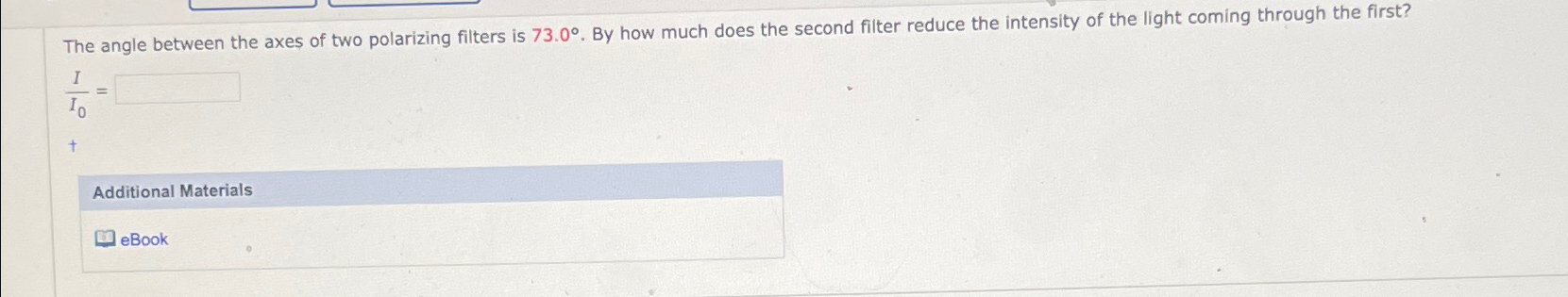 Solved The angle between the axes of two polarizing filters | Chegg.com