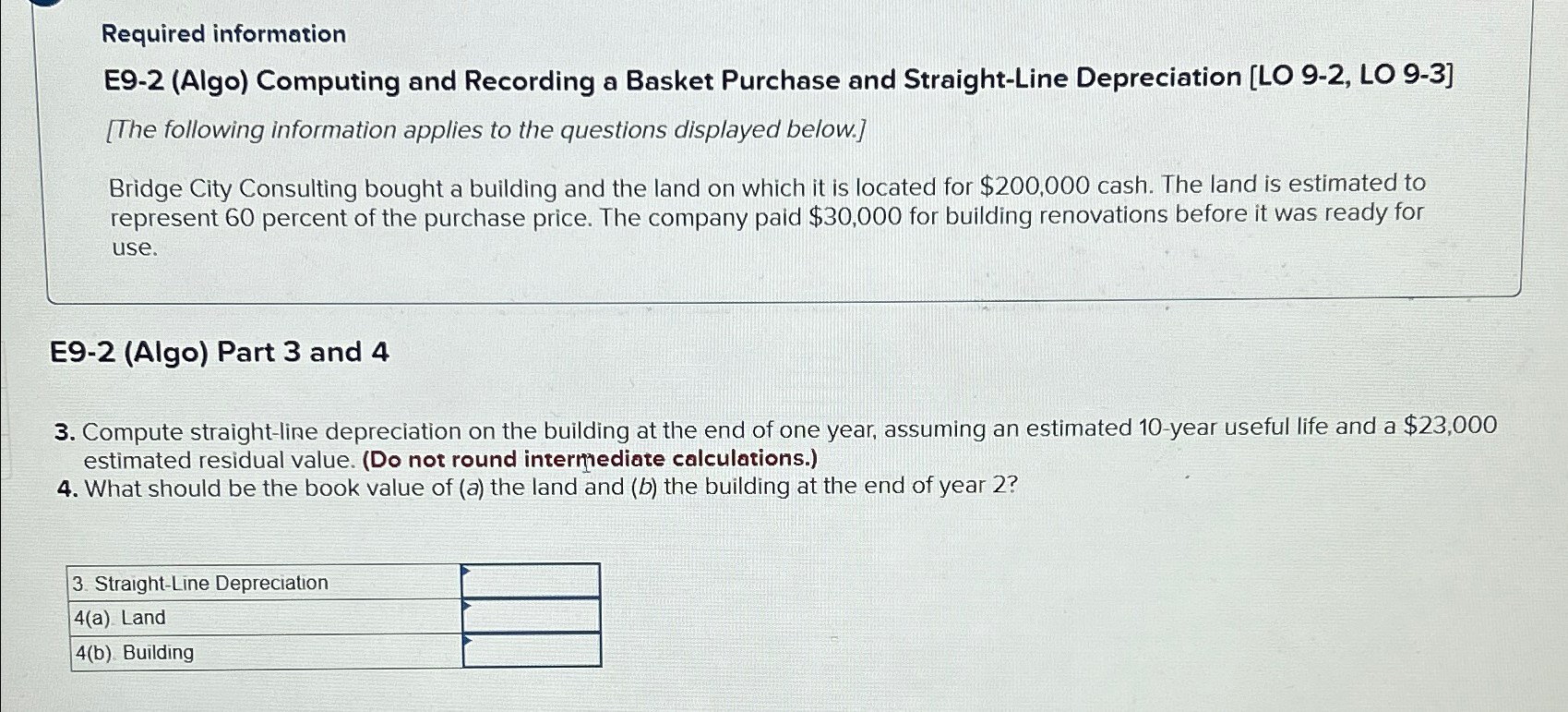 Solved Required informationE9-2 (Algo) ﻿Computing and | Chegg.com