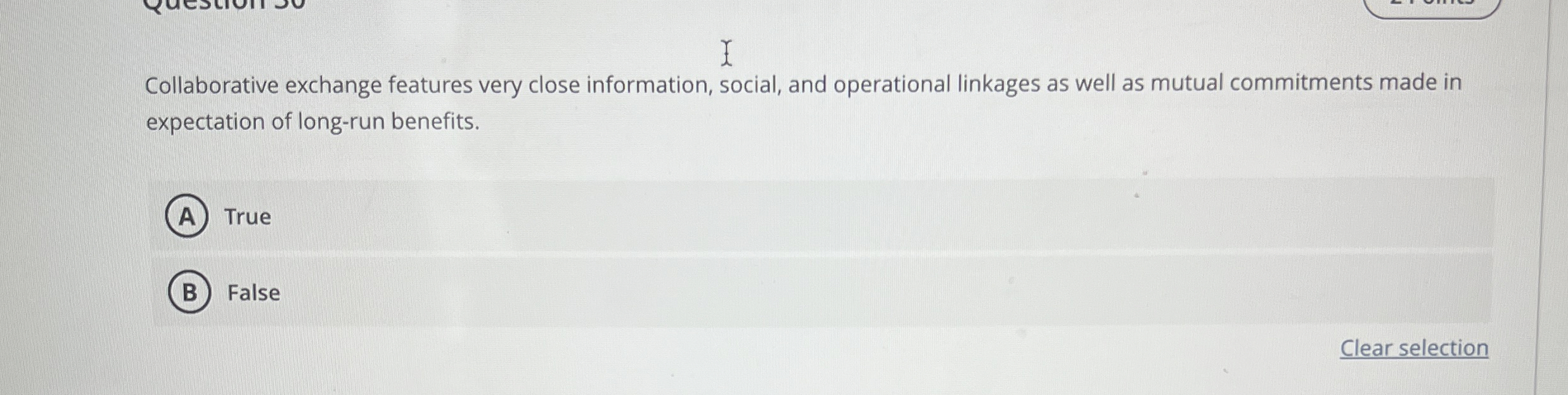 Solved Collaborative exchange features very close | Chegg.com