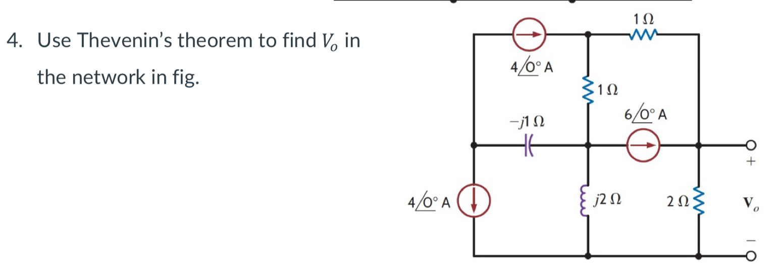 Solved Use Thevenin's theorem to find Vo ﻿in the network in | Chegg.com
