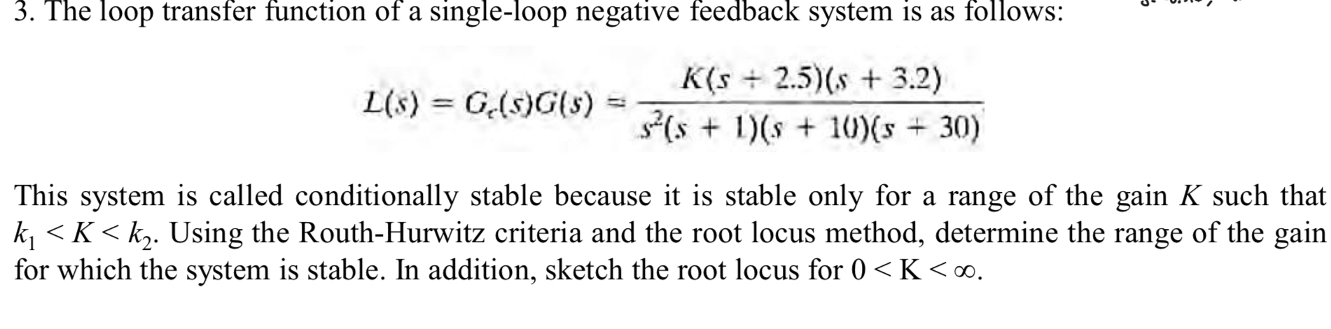 Solved The loop transfer function of a single-loop negative | Chegg.com