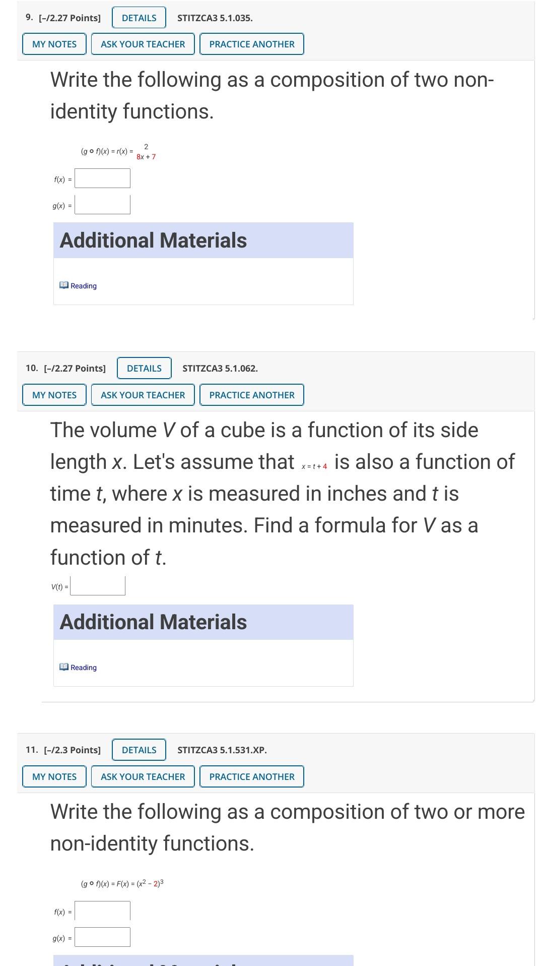 Solved Write the following as a composition of two | Chegg.com