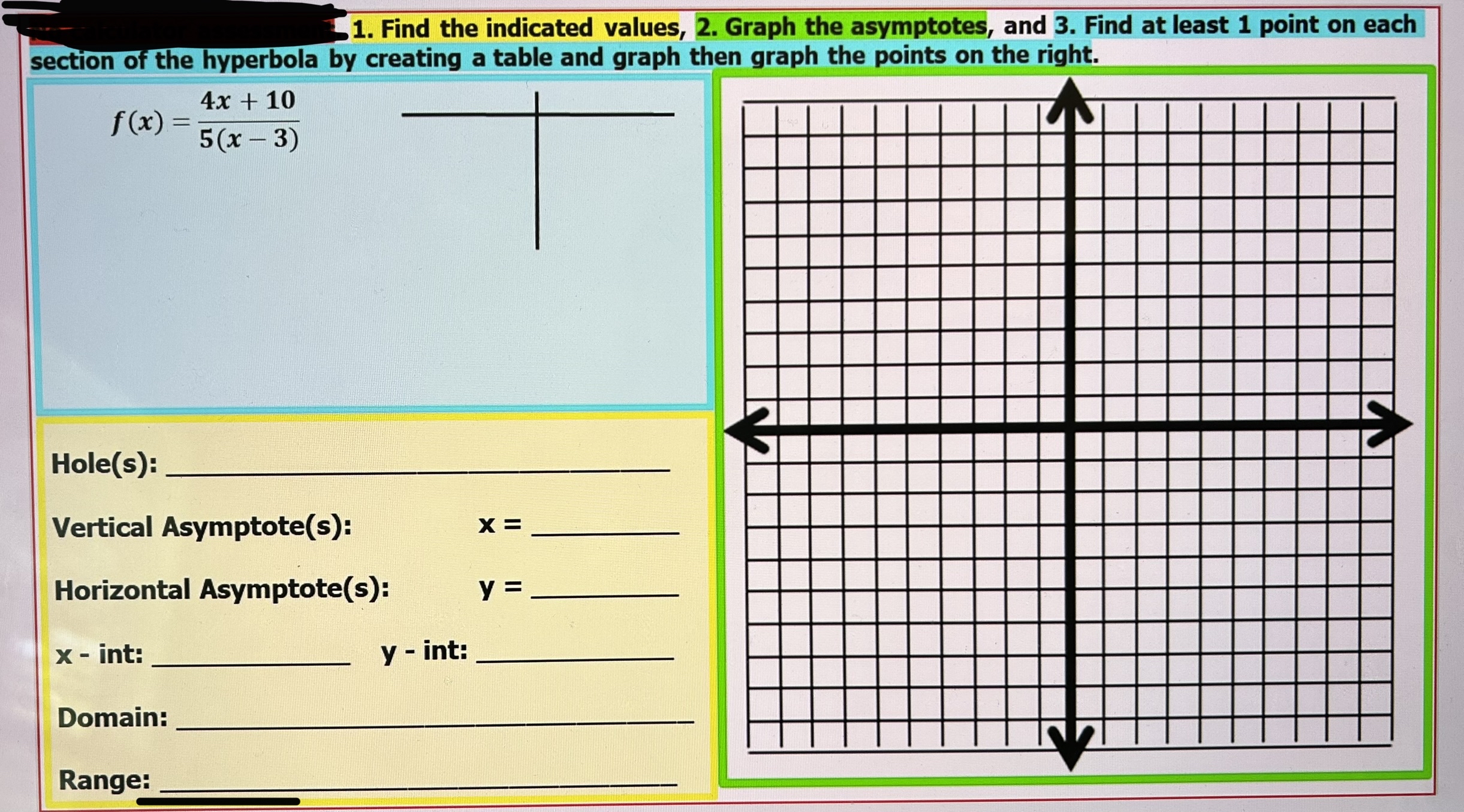 Solved Find the indicated values, 2. ﻿Graph the asymptotes, | Chegg.com