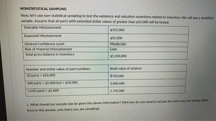 MONETARY UNIT SAMPLING We are going to use MUS for | Chegg.com