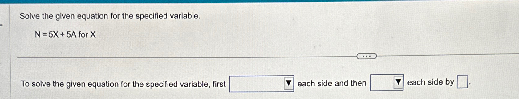 Solved Solve the given equation for the specified | Chegg.com
