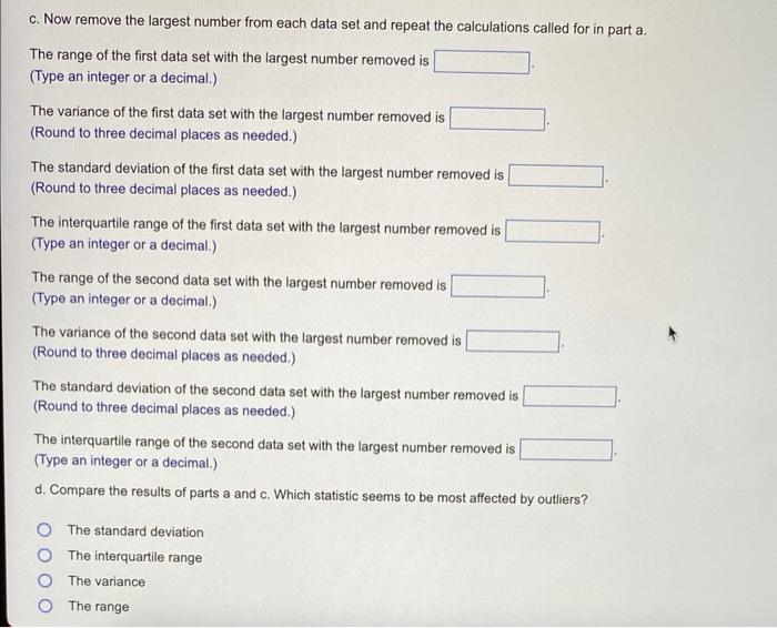 Solved 4. Consider the two separate samples below. Complete | Chegg.com