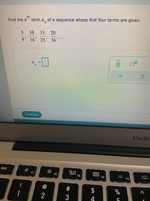 Solved Find the n" term a, of a sequence whose first four | Chegg.com