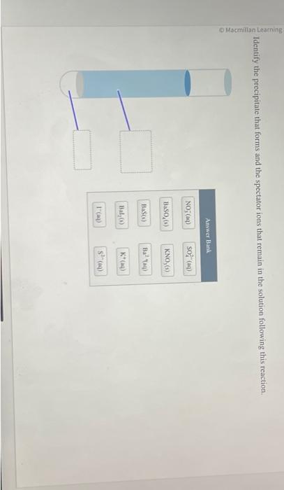 Solved Identify the precipitate that forms and the spectator | Chegg.com