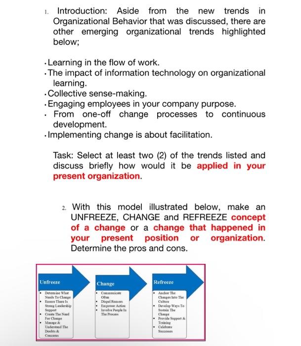 Solved 1. Introduction: Aside from the new trends in | Chegg.com