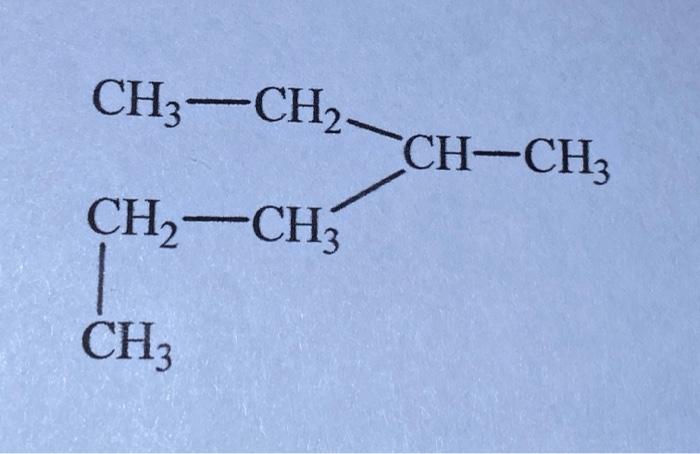 Solved CH3-CH2- CH-CH3 CH2 - CH3 1 CH; | Chegg.com