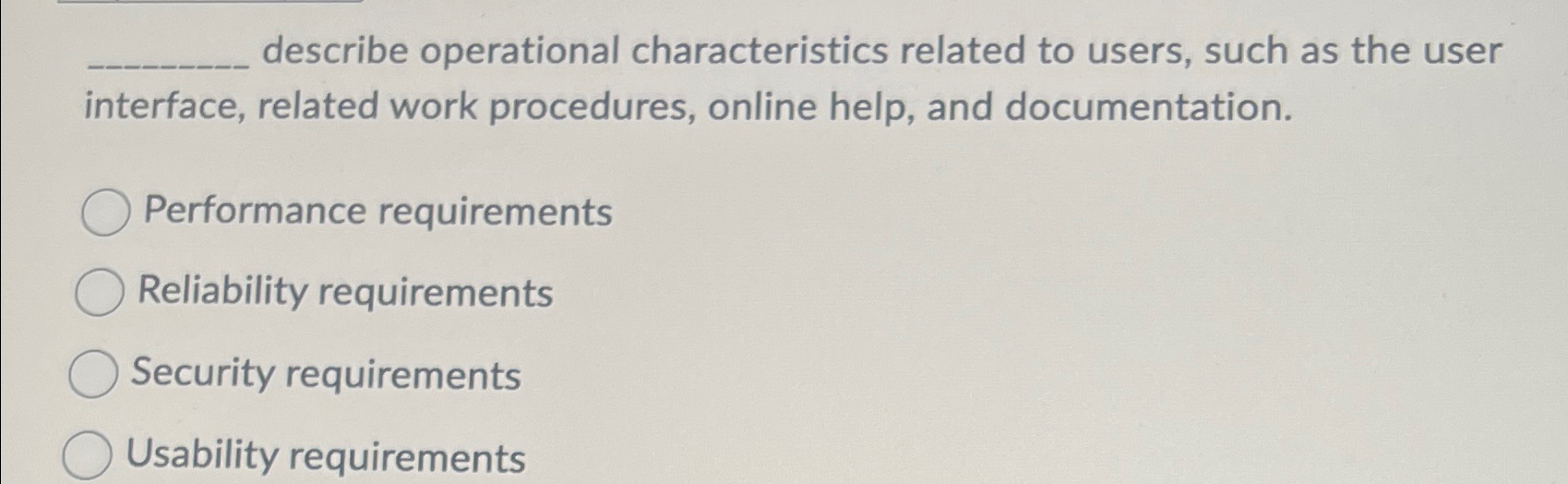 Solved describe operational characteristics related to | Chegg.com