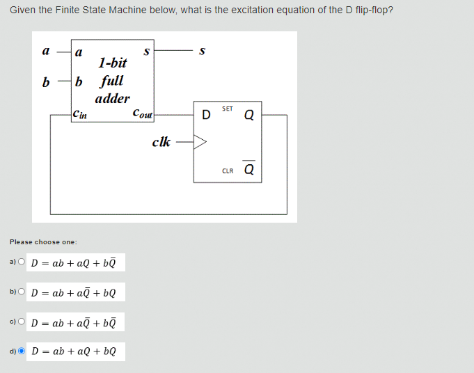 Solved Given the Finite State Machine below, what is the | Chegg.com