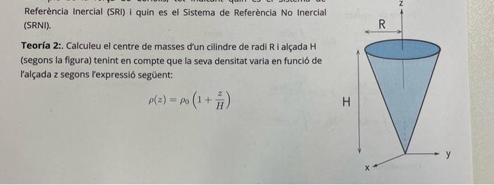 Solved Theory 2: Calculate the center of mass of a cylinder | Chegg.com
