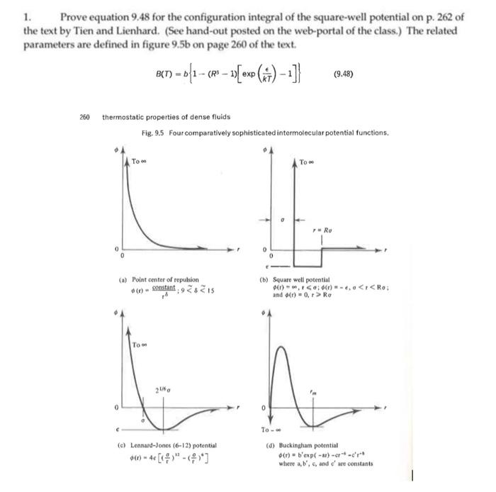 1. Prove equation 9.48 for the configuration integral | Chegg.com