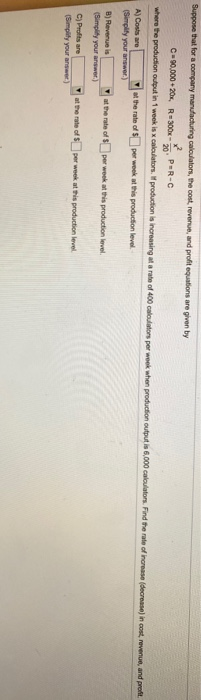 Solved Suppose that for a company manufacturing calculators, | Chegg.com