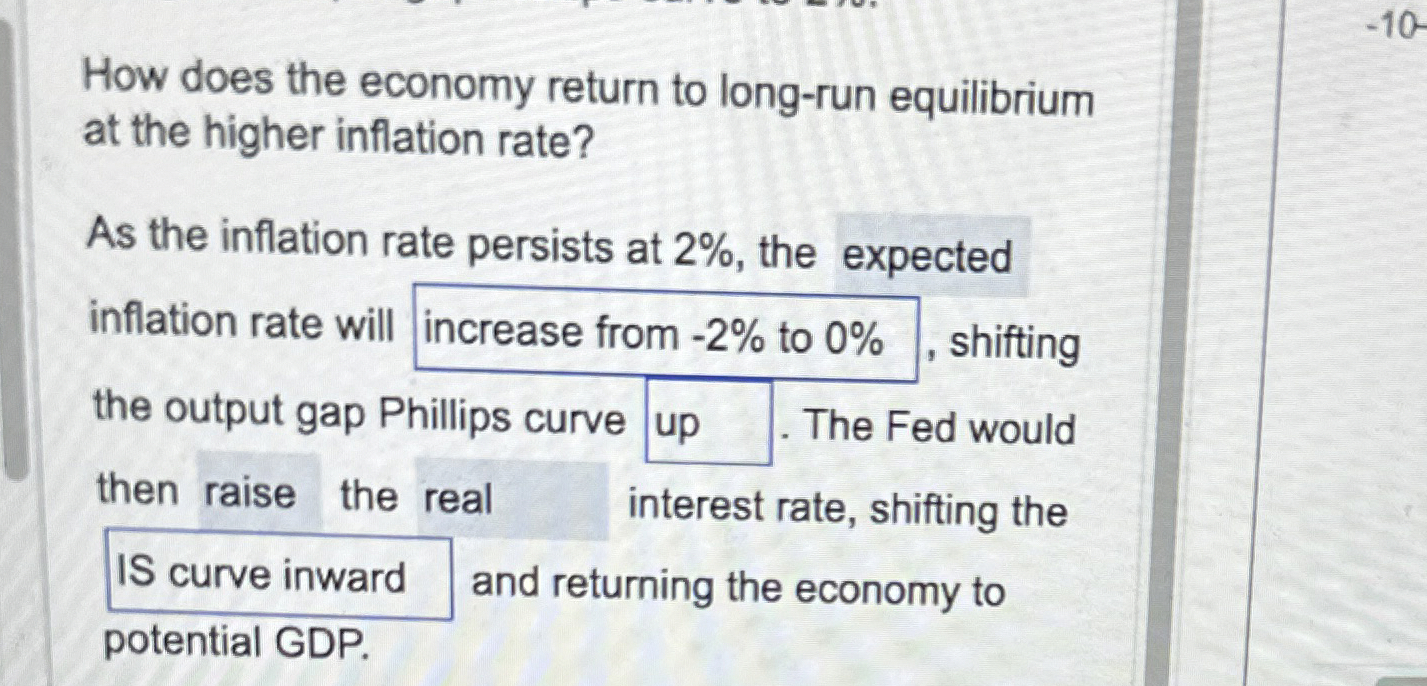 Solved How does the economy return to long-run equilibrium | Chegg.com