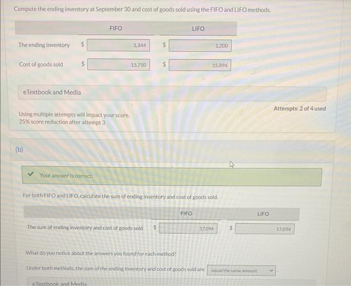 Solved What is gross profit under each method? FIFO LIFO | Chegg.com
