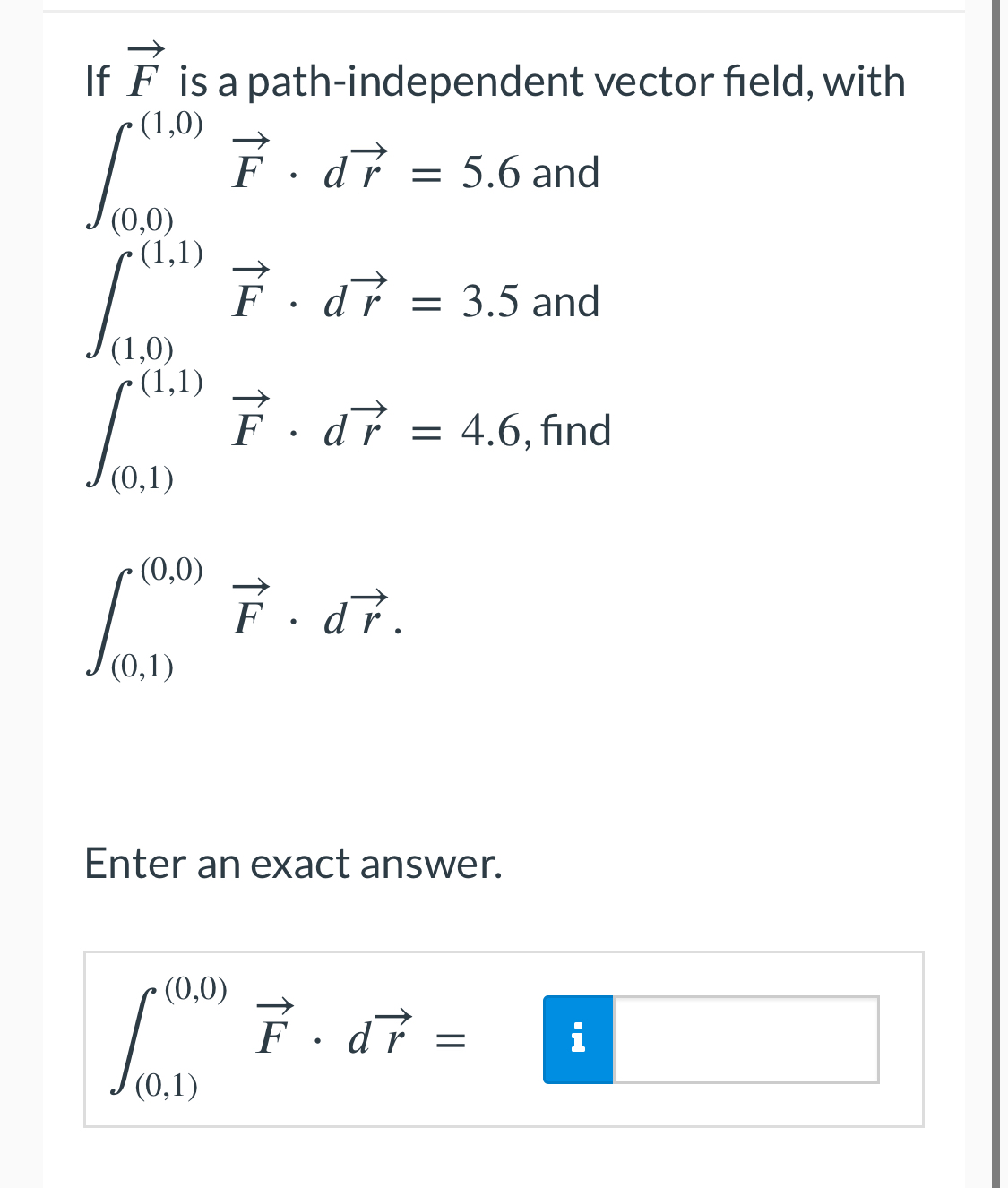 Solved If vec(F) ﻿is a path-independent vector field, | Chegg.com