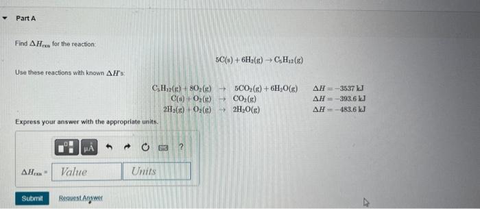 Solved Calculate ΔHran for the following reaction Use the | Chegg.com