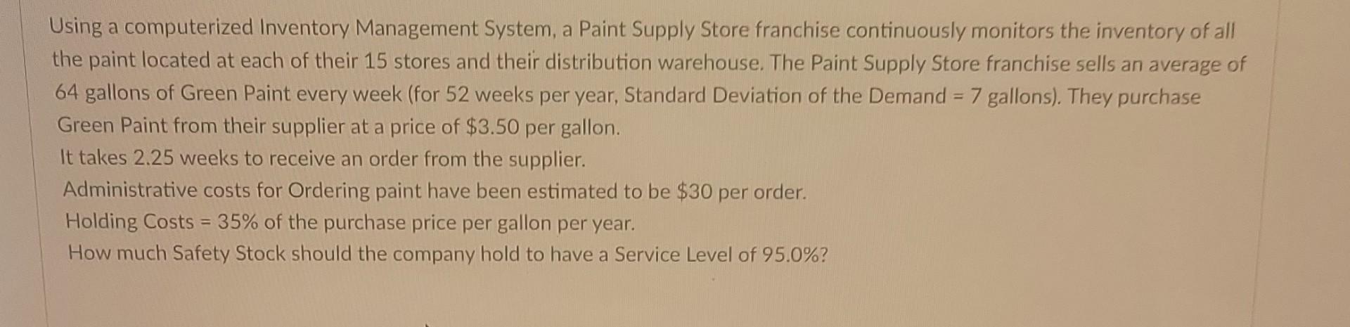 Solved Using a computerized Inventory Management System, a | Chegg.com