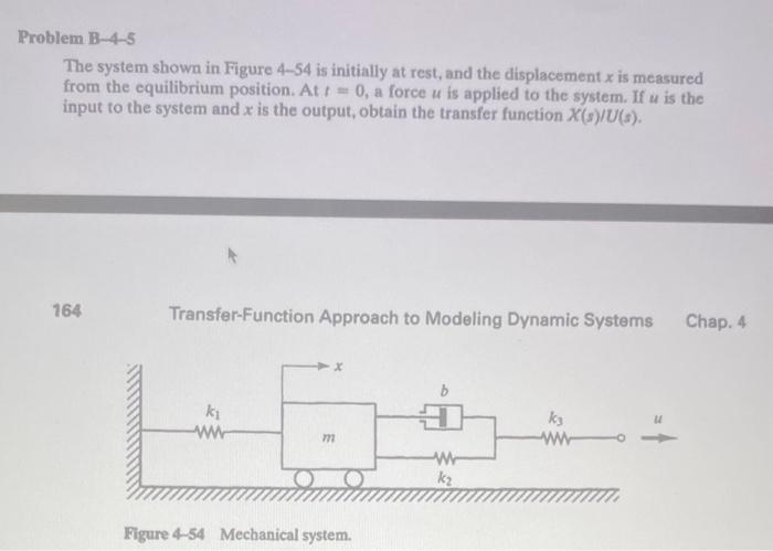 Solved roblem B-4-5 The system shown in Figure 4-54 is | Chegg.com