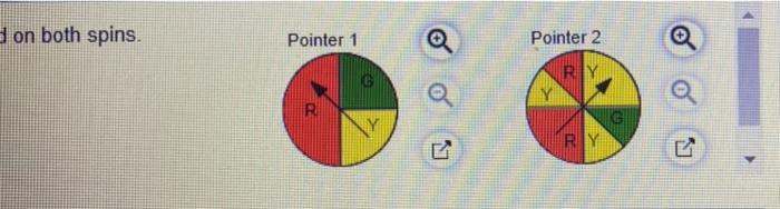 Solved if pointer 1 and then pointer 2 are spun, determine | Chegg.com