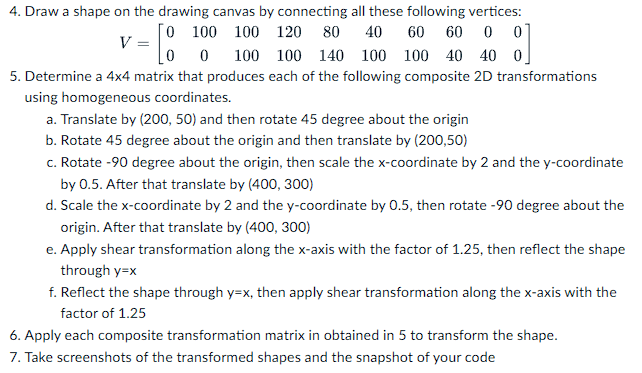 Solved Draw a shape on the drawing canvas by connecting all | Chegg.com