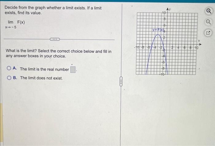 Solved Use the graph of F to find the given limit. When | Chegg.com