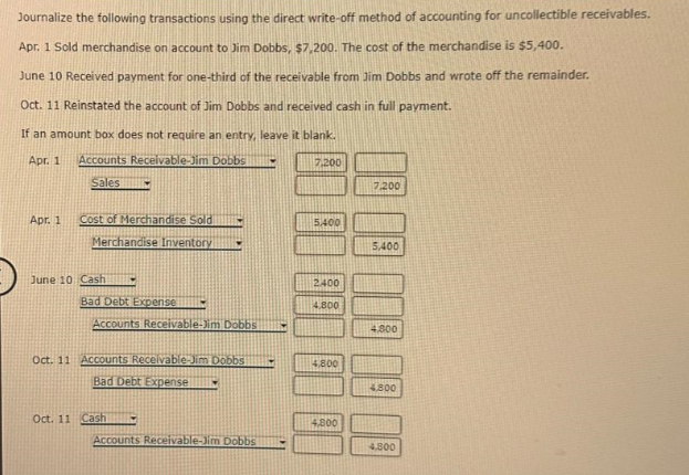 Solved Journalize the following transactions using the | Chegg.com