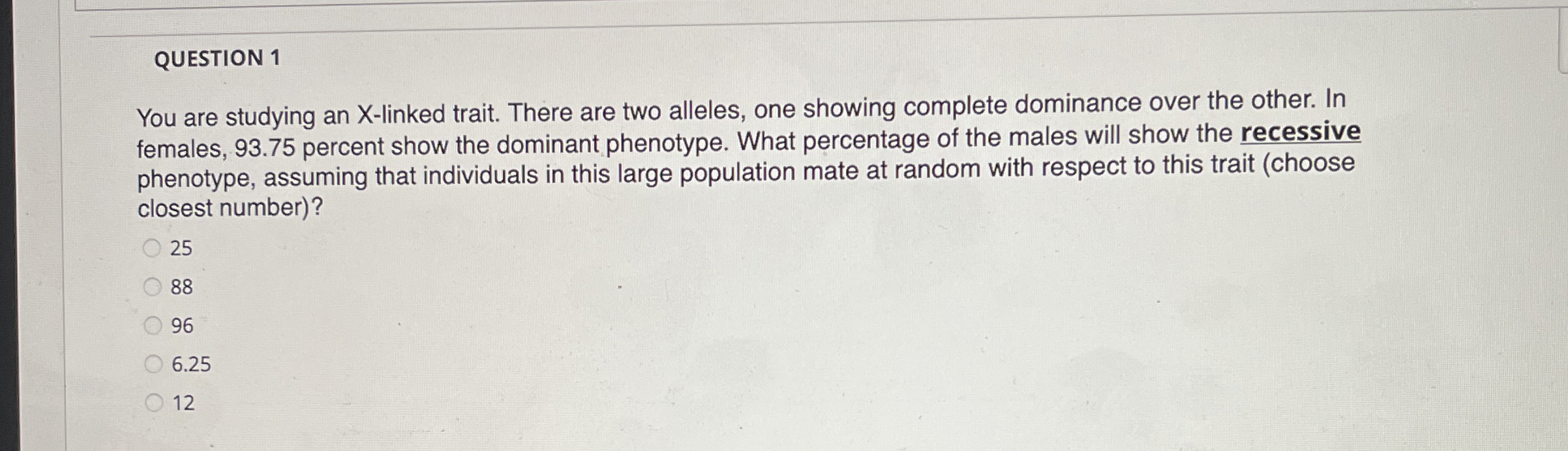 High Quality SOLUTION QUESTION 1You are studying an X-linked trait. There | Chegg.com