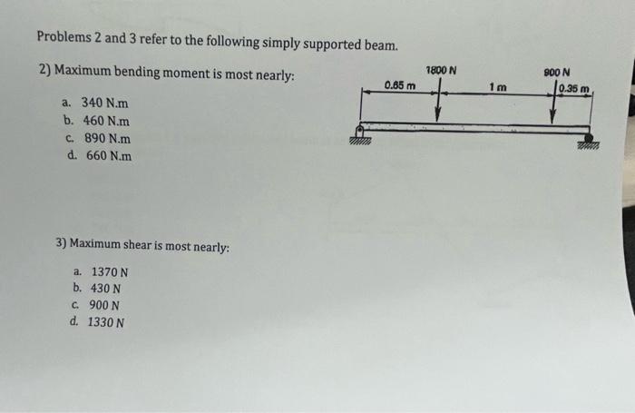 Solved Problems 2 and 3 refer to the following simply | Chegg.com