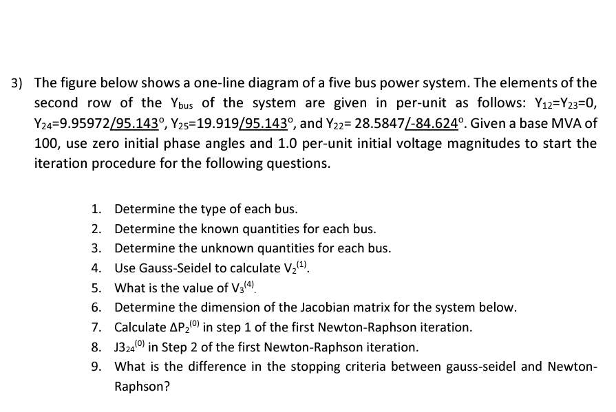Solved 3) The figure below shows a one-line diagram of a | Chegg.com