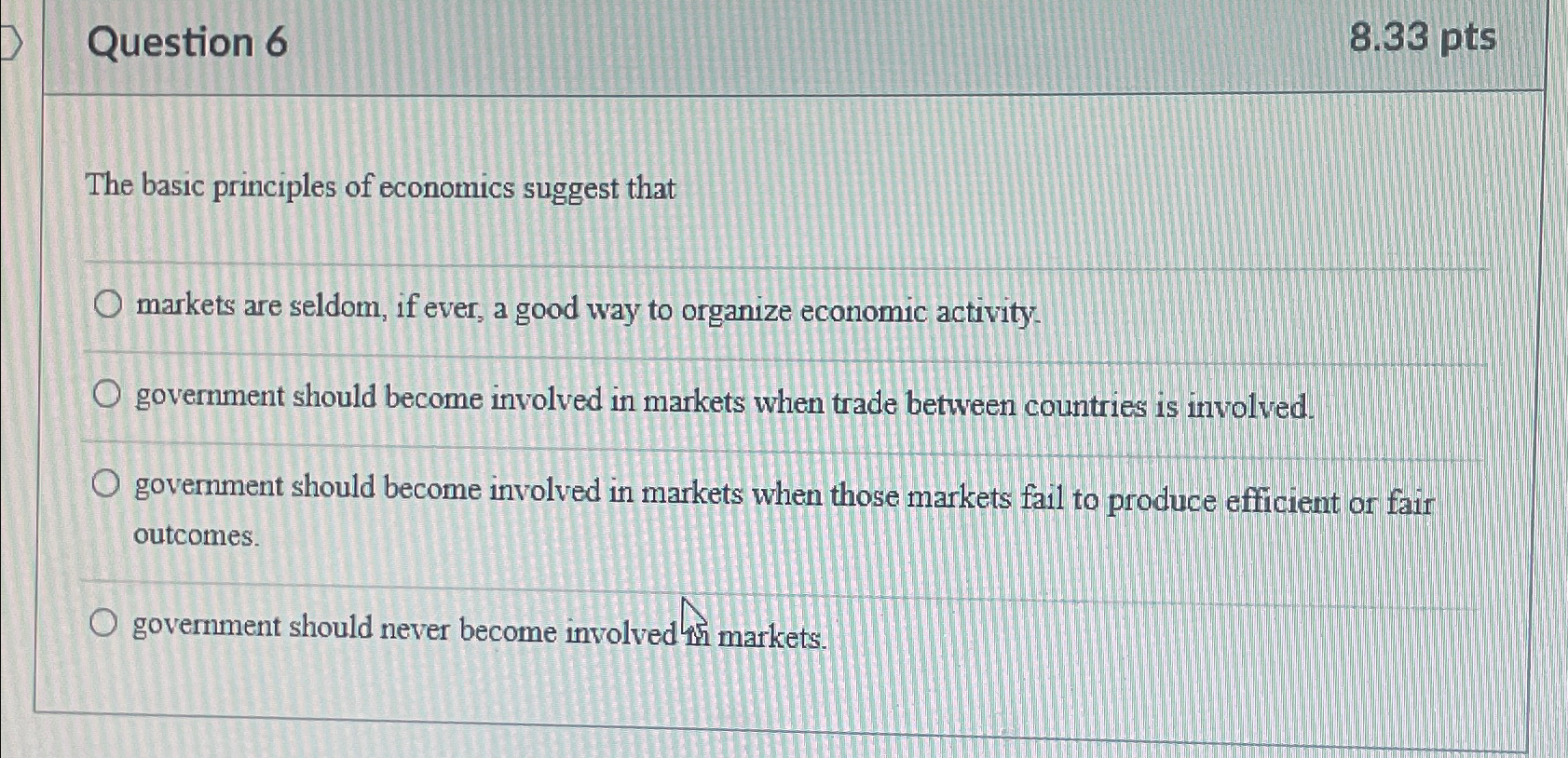 Solved Question 68.33 ﻿ptsThe basic principles of economics | Chegg.com