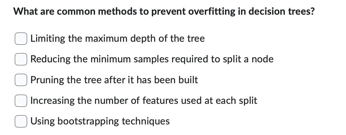 Solved What are common methods to prevent overfitting in | Chegg.com