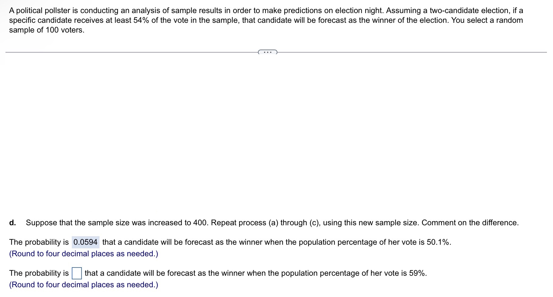Solved A political pollster is conducting an analysis of | Chegg.com